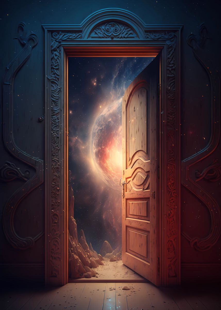 'Door to Space' Poster, picture, metal print, paint by JON HUGHES ...