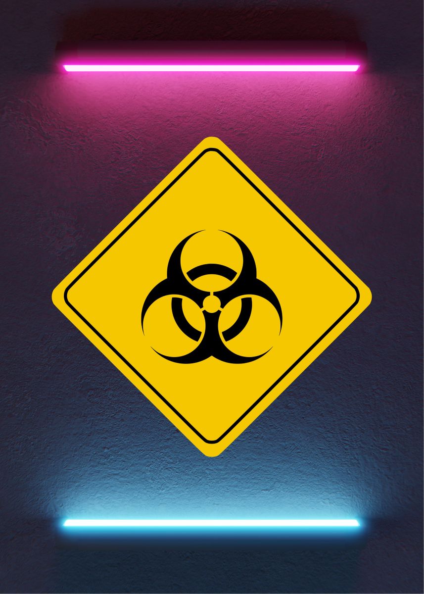 'Research Symbol Warning' Poster, picture, metal print, paint by ...