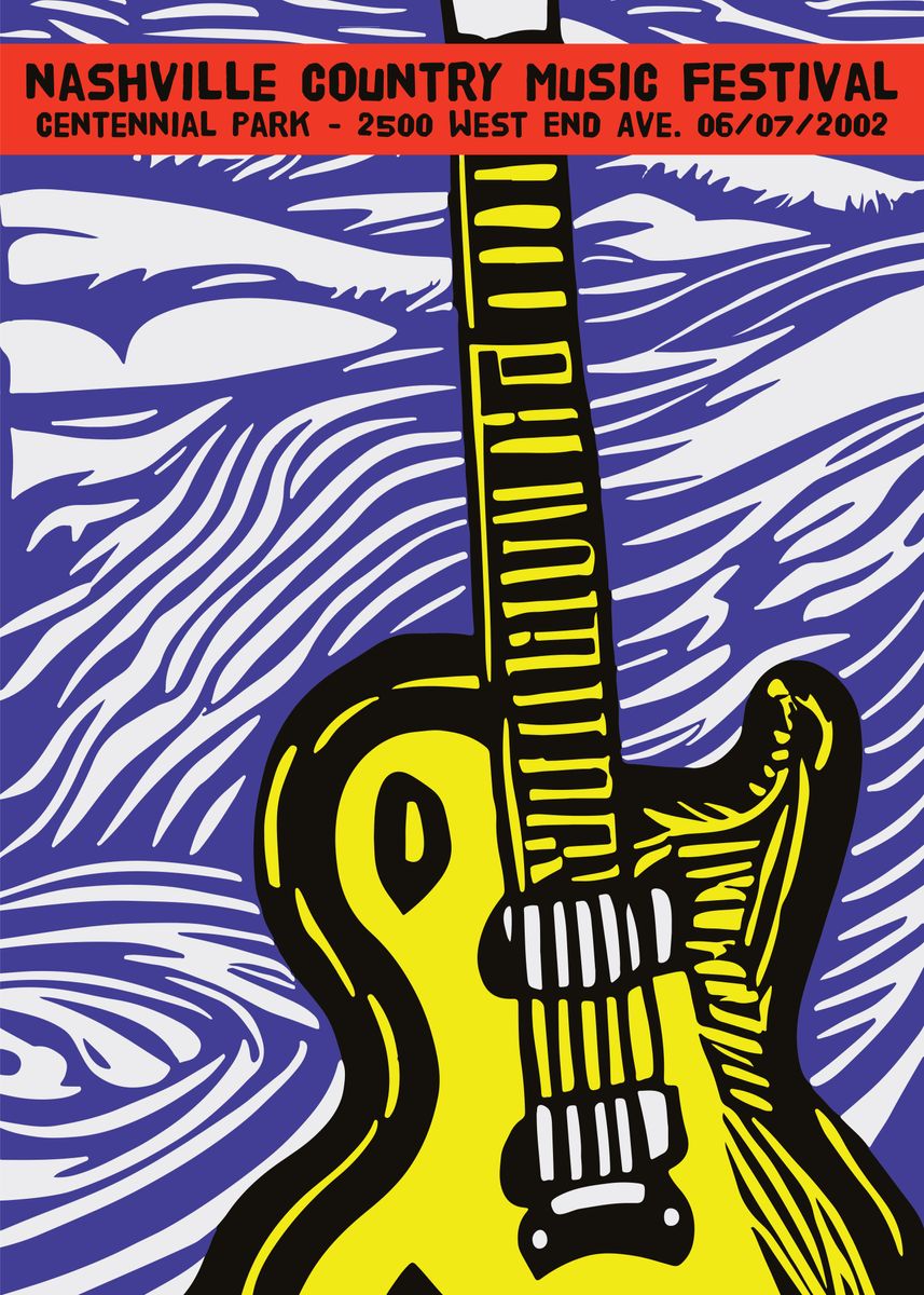 'Country Music Poster ' Poster, picture, metal print, paint by ...