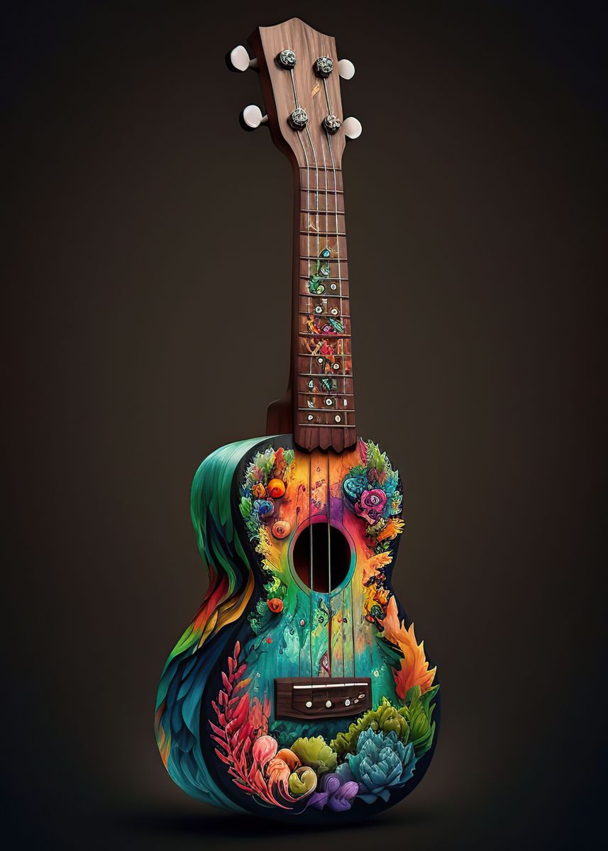 'Ukulele' Poster, picture, metal print, paint by Atlas Mcguire | Displate