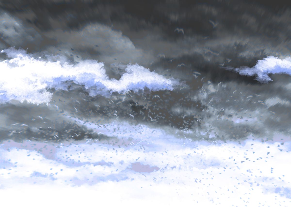 'sky swallows and rain' Poster by MrNguyen HaTang | Displate