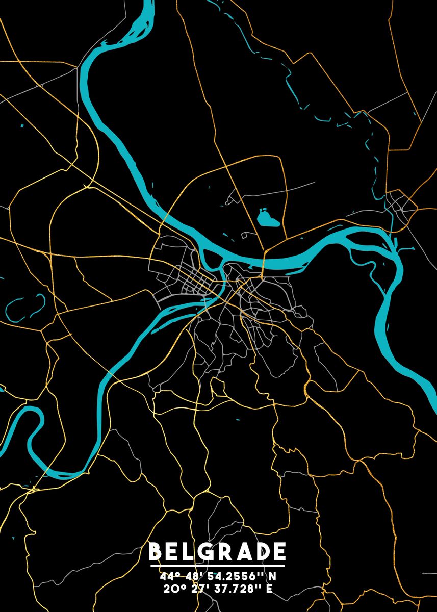 'Belgrade Serbia' Poster, picture, metal print, paint by Clayborne ...