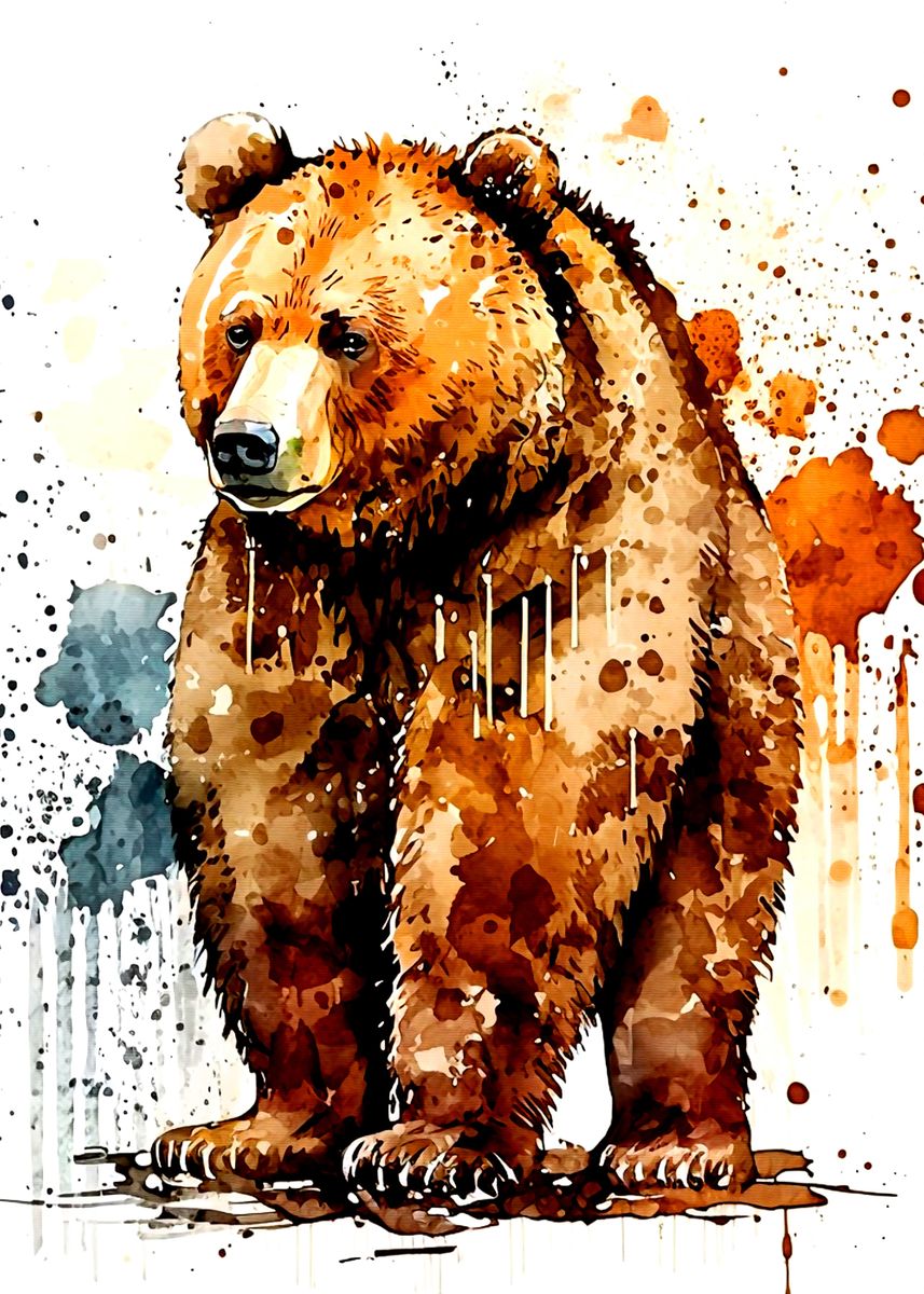 'Bear' Poster, picture, metal print, paint by set more | Displate