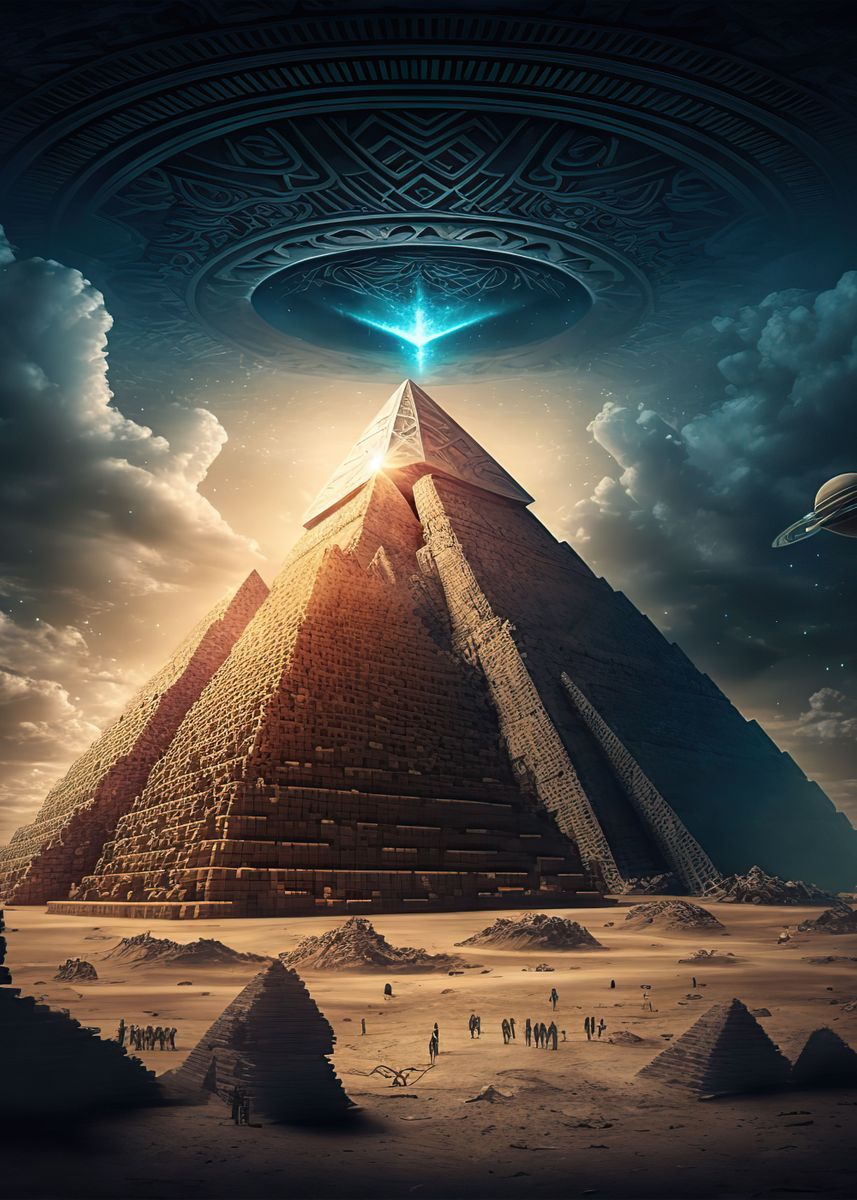 'Egyptian Pyramid' Poster, picture, metal print, paint by Angelina ...