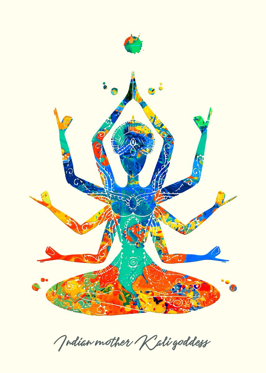 'Indian mother Kali goddess' Poster, picture, metal print, paint by ...