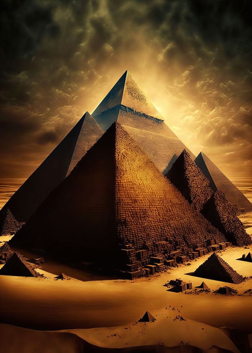'Egyptian Pyramid' Poster, picture, metal print, paint by Angelina ...