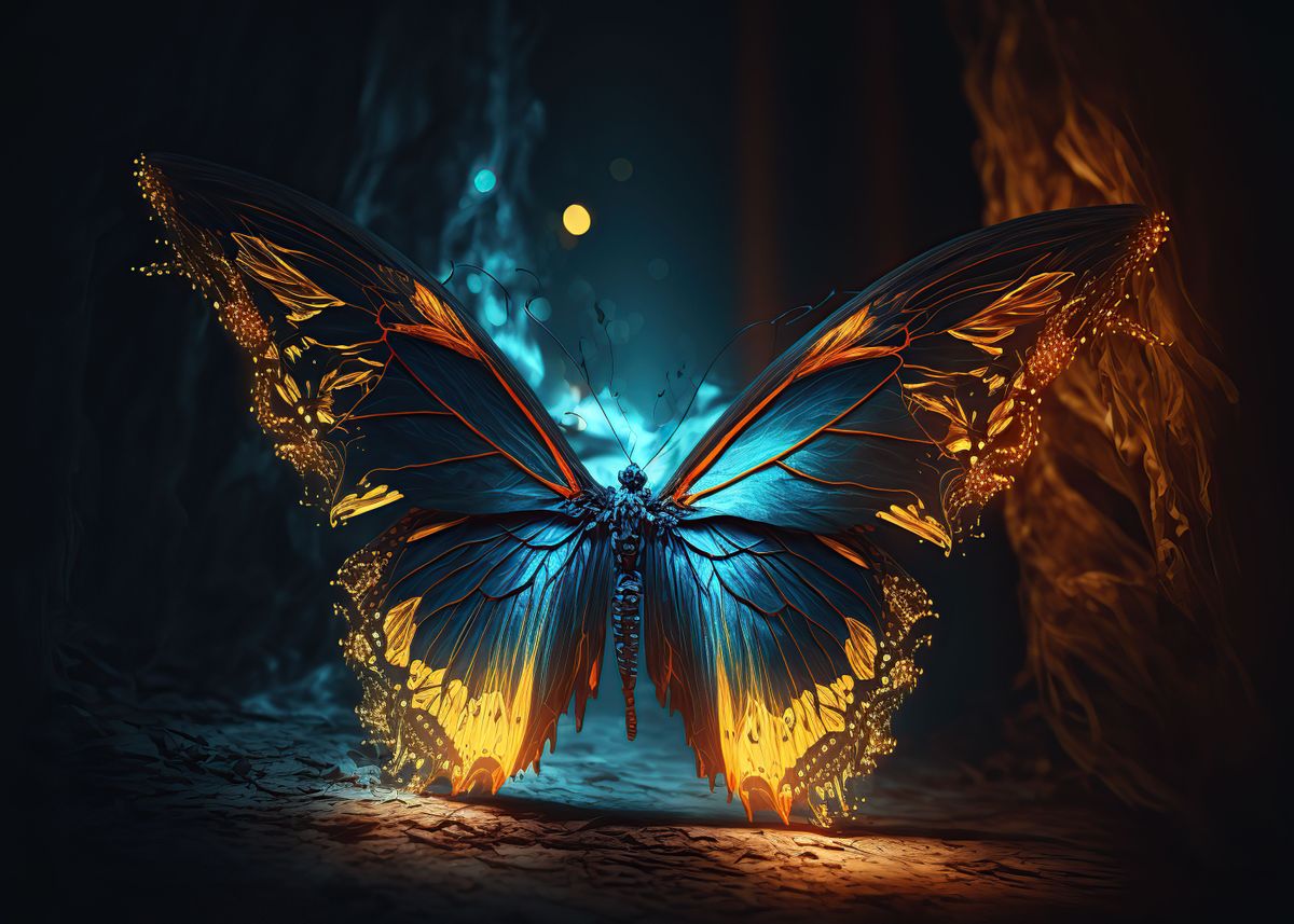 'Colorful butterfly' Poster by Ana Calvert | Displate