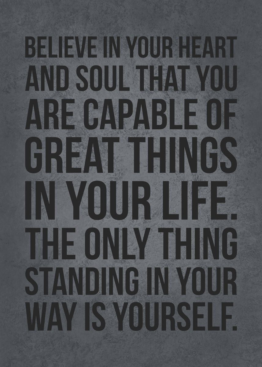 'Capable Of Great Things' Poster, picture, metal print, paint by CHAN ...