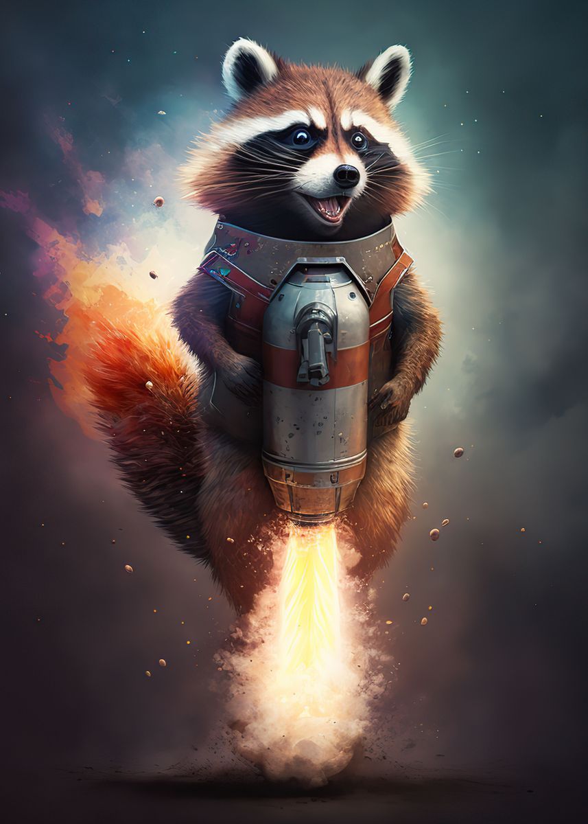'Rocket' Poster, picture, metal print, paint by Yannis Denton | Displate