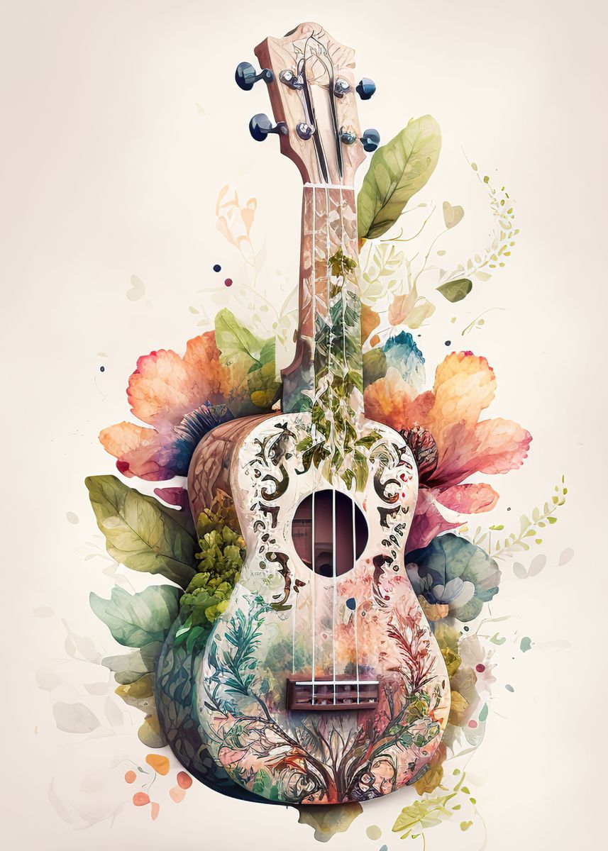 'Ukulele' Poster, picture, metal print, paint by Atlas Mcguire | Displate