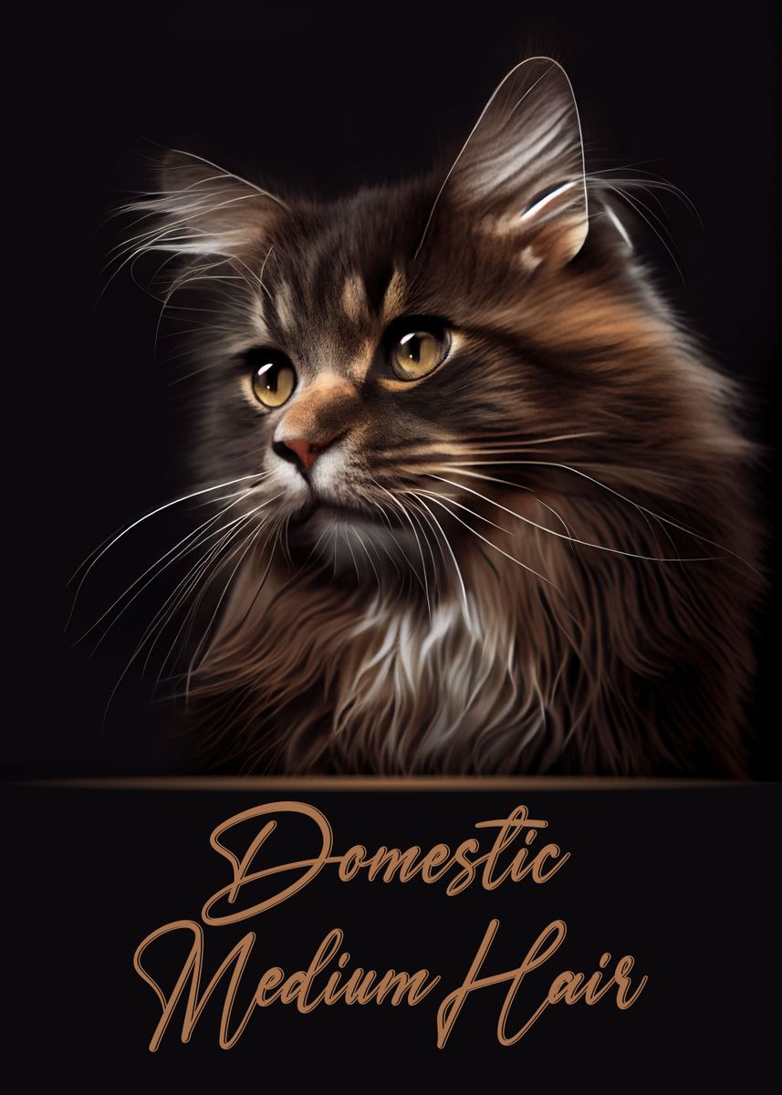 'Domestic Medium Hair' Poster by Artistic Paradigms | Displate