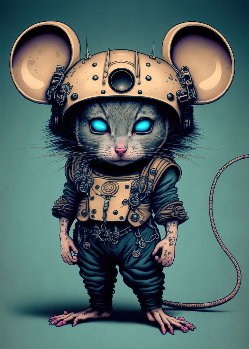 'Mouse Cyberpunk' Poster by Ahmet Thorpe | Displate