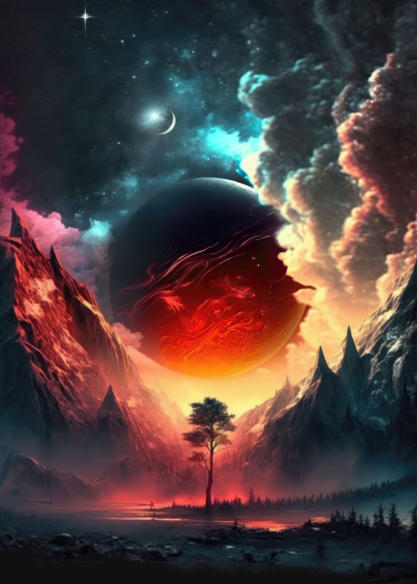 'Fantasy landscape' Poster, picture, metal print, paint by Digital Arts ...