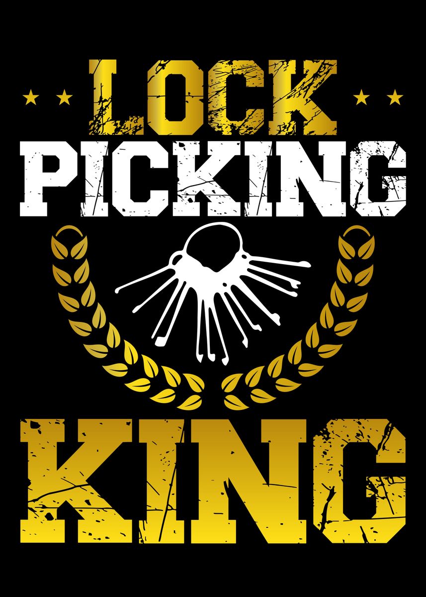 'Lock picking King' Poster, picture, metal print, paint by BeMi | Displate