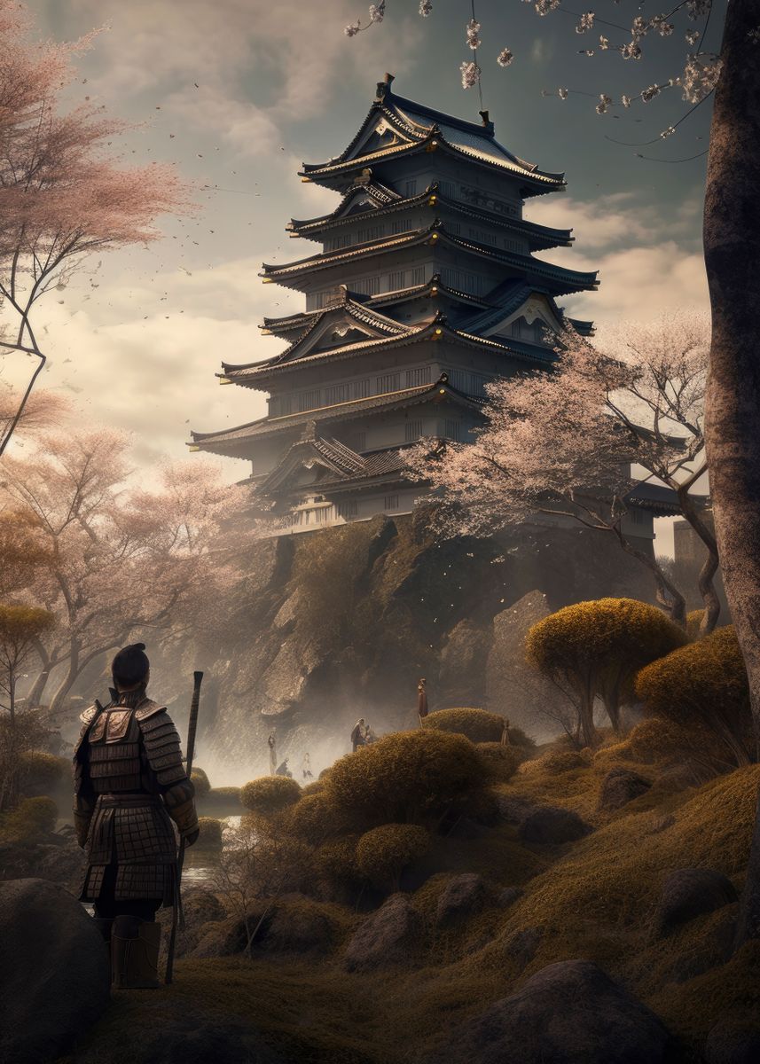 'Samurai Warrior Japan 6' Poster, picture, metal print, paint by Steven ...