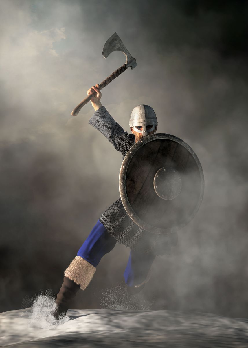 'Viking Attack' Poster, picture, metal print, paint by Daniel Eskridge ...