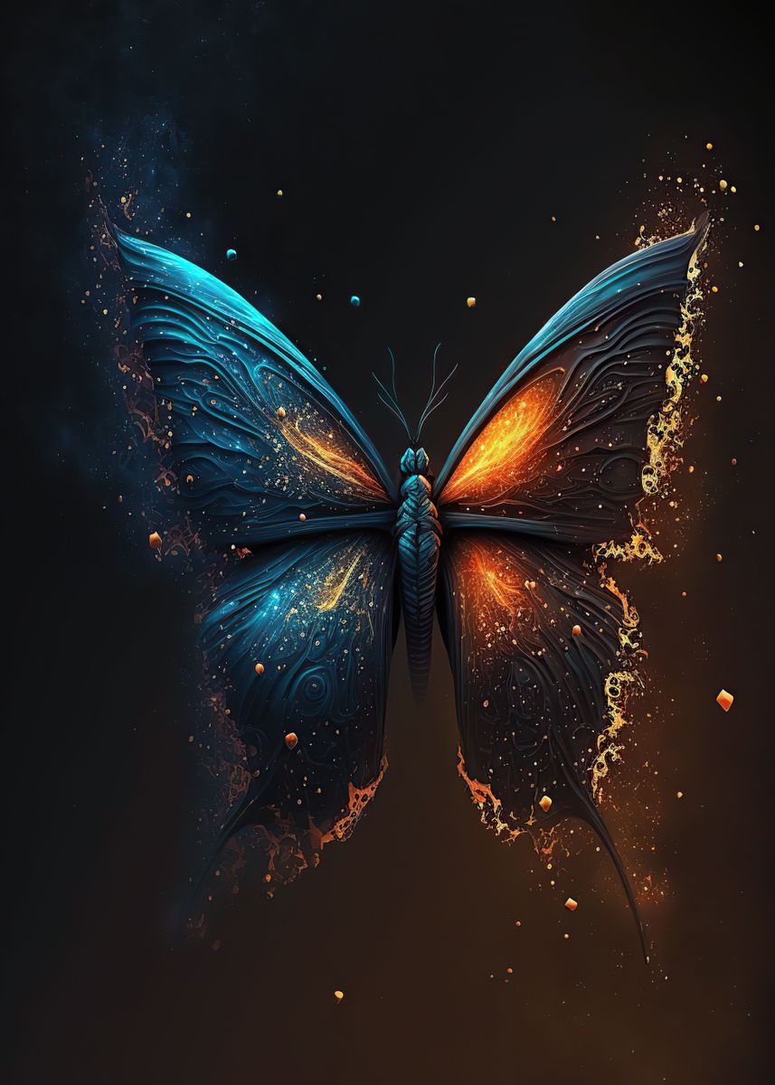 'Colorful butterfly' Poster, picture, metal print, paint by Ana Calvert ...