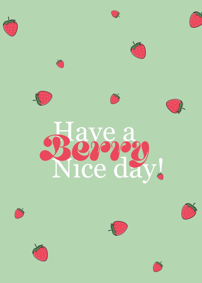 'good vibes berry' Poster by Don Mario | Displate