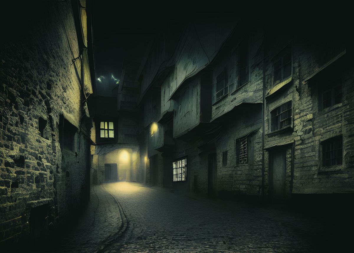 'Dark street' Poster by anettastar | Displate