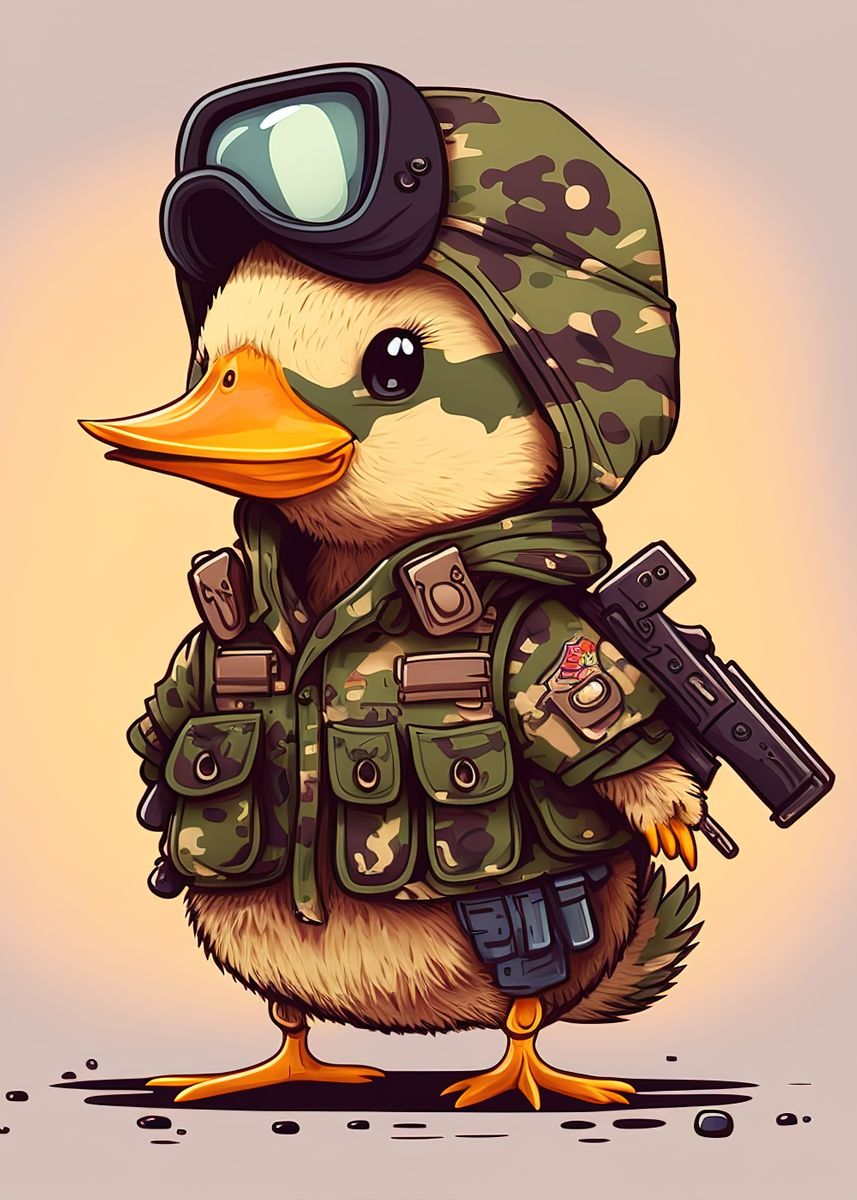 'duck cute animal' Poster by Hari Buckner | Displate