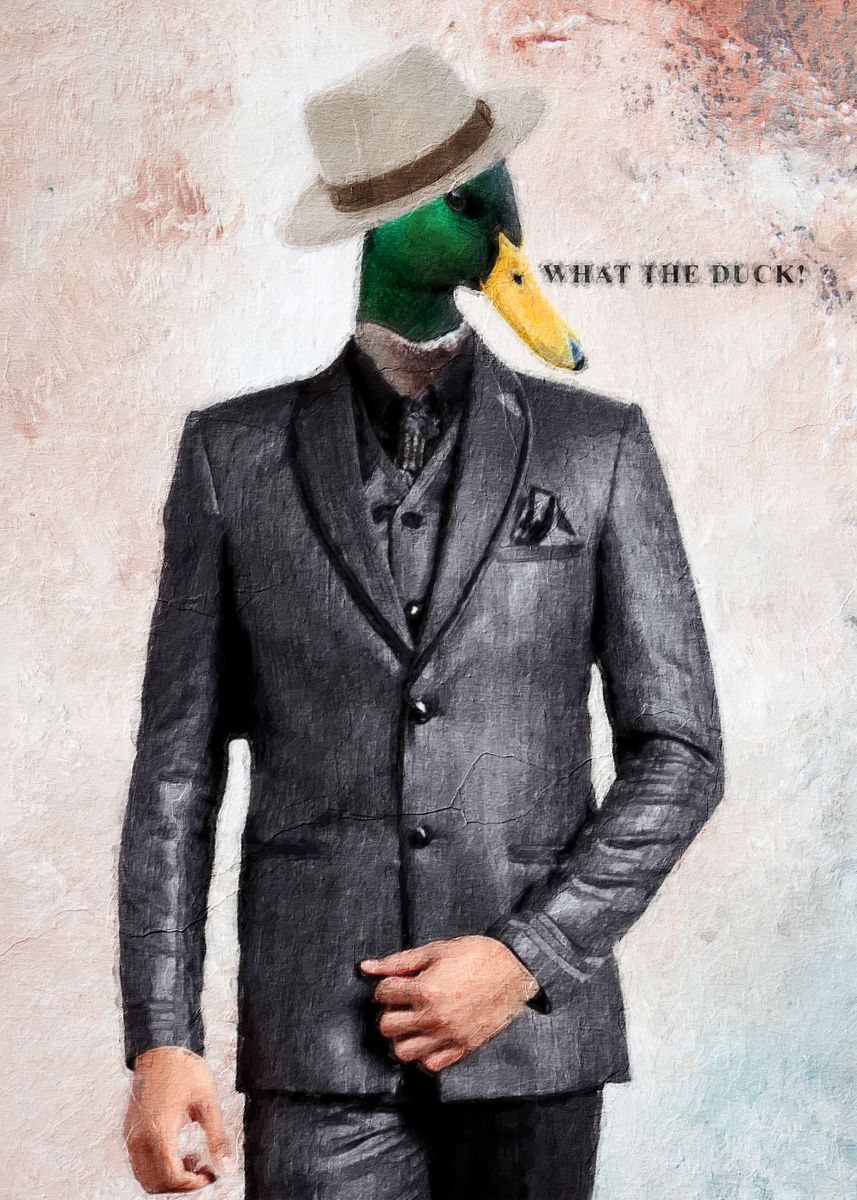 'Duck Meme' Poster, picture, metal print, paint by Meme Daily | Displate