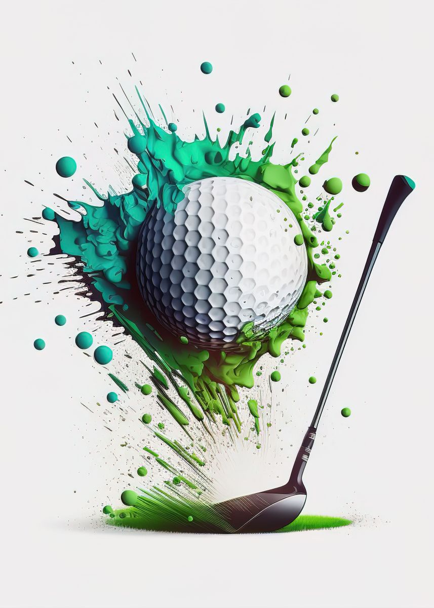 'golf course' Poster, picture, metal print, paint by Zachariah Stacey ...