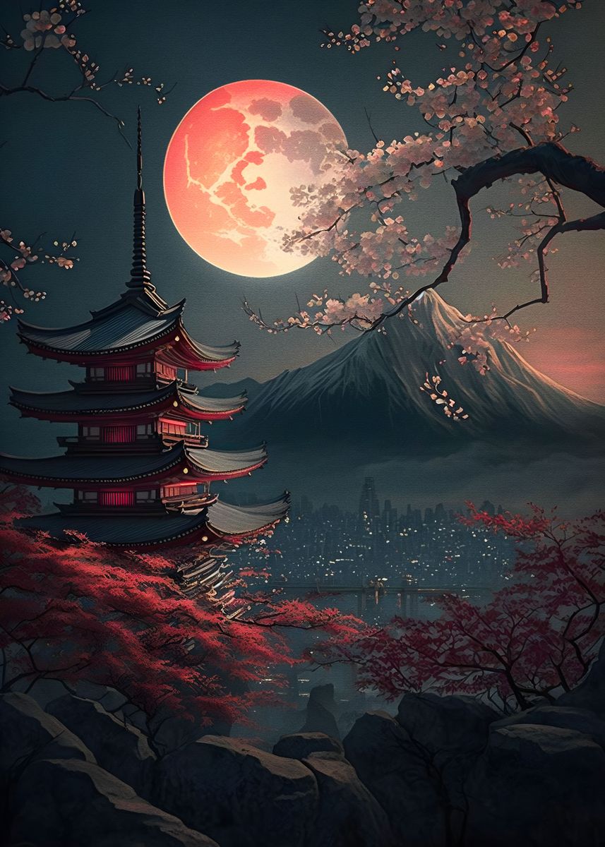 'Blood moon' Poster, picture, metal print, paint by Muhammad Irsan ...