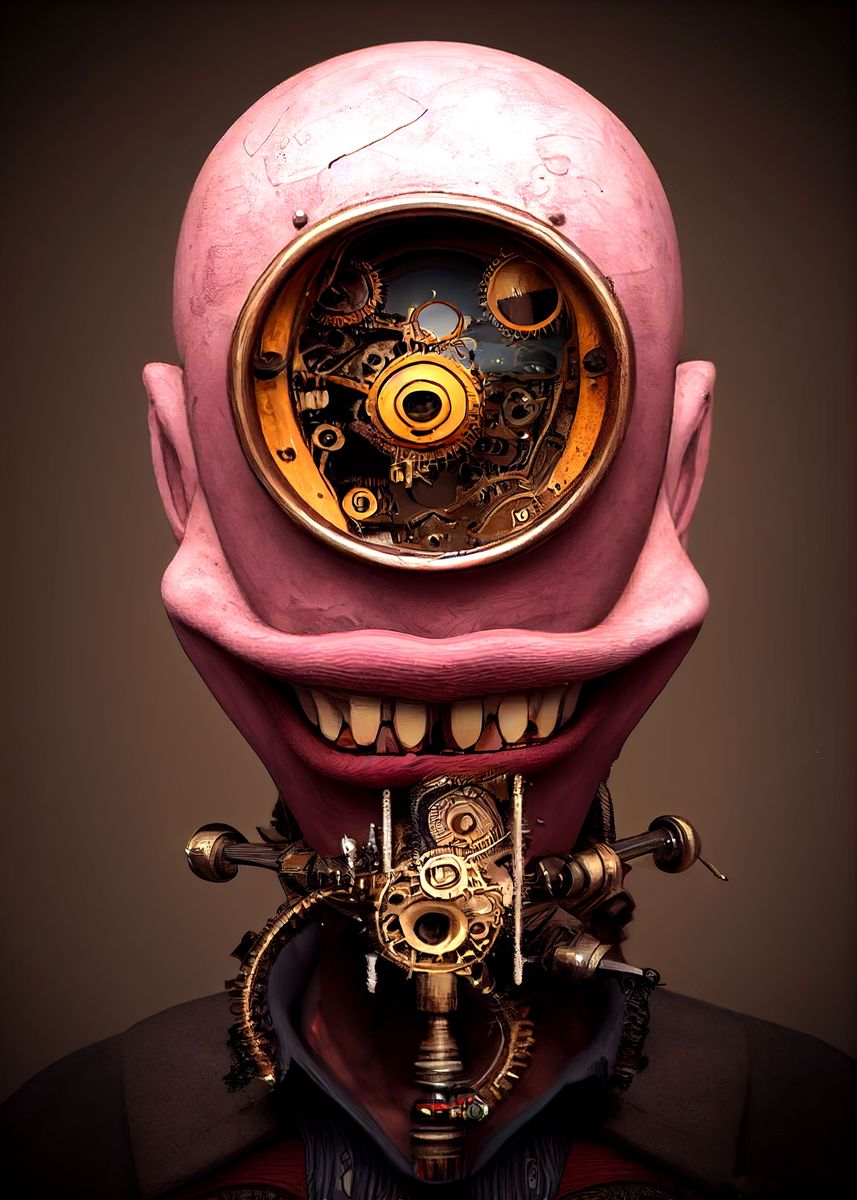 '56 Steampunk Devil Clown' Poster, picture, metal print, paint by Ralph ...