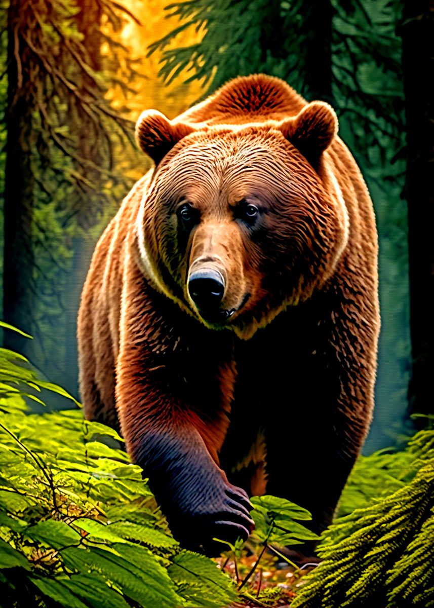 'Bear' Poster, picture, metal print, paint by khoa doan | Displate