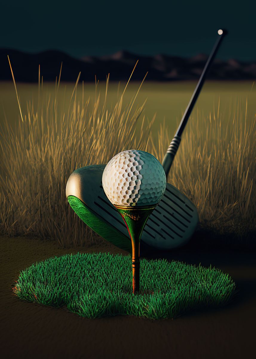 'golf course' Poster, picture, metal print, paint by Zachariah Stacey ...