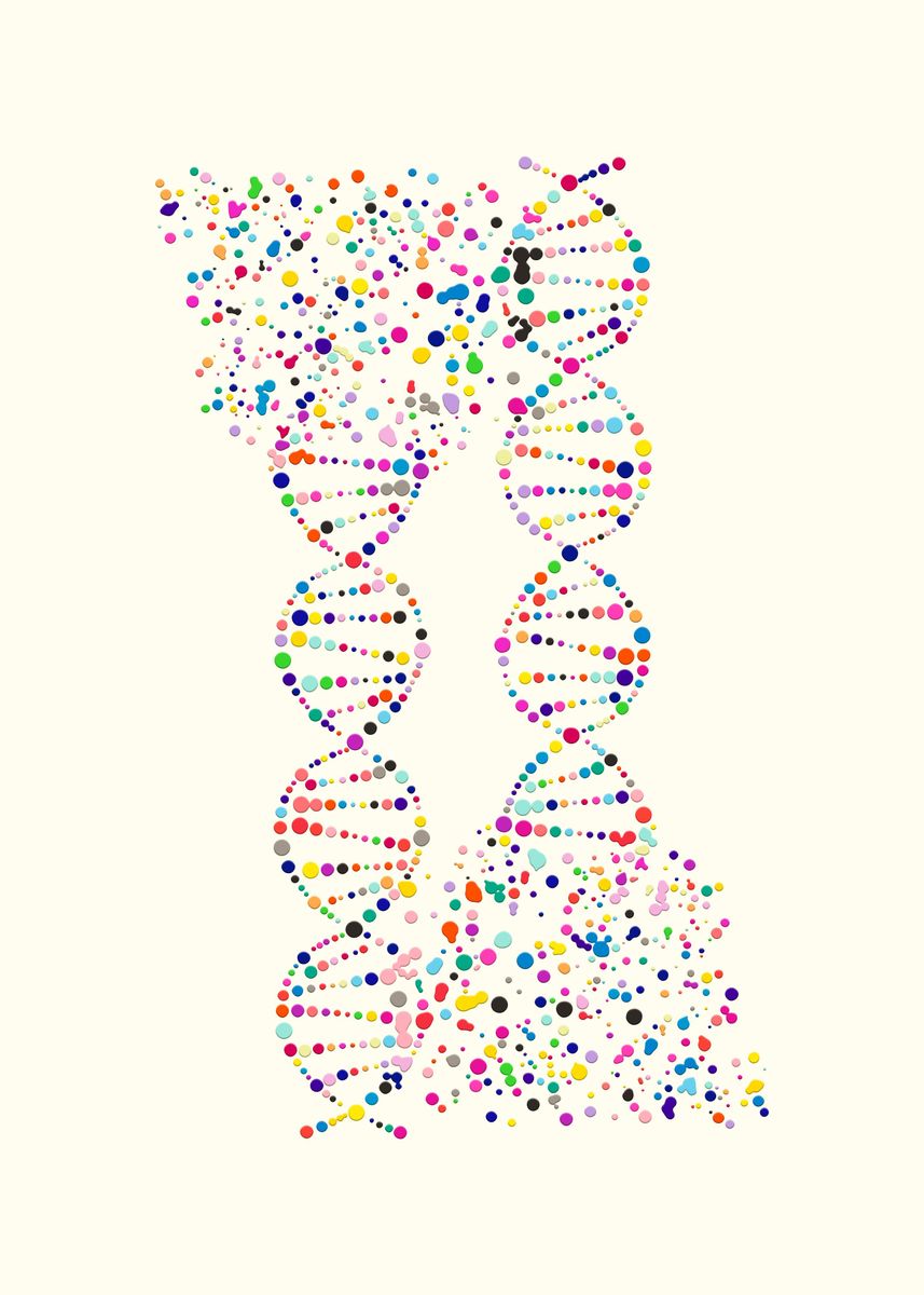 'Dna Art Print Double Helix' Poster, picture, metal print, paint by ...
