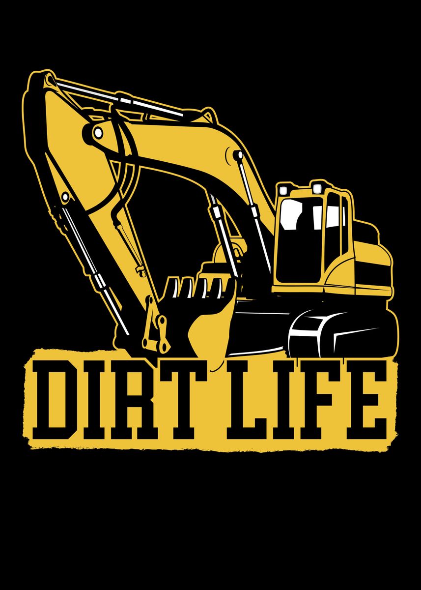 'Excavator Operator' Poster, picture, metal print, paint by NAO | Displate