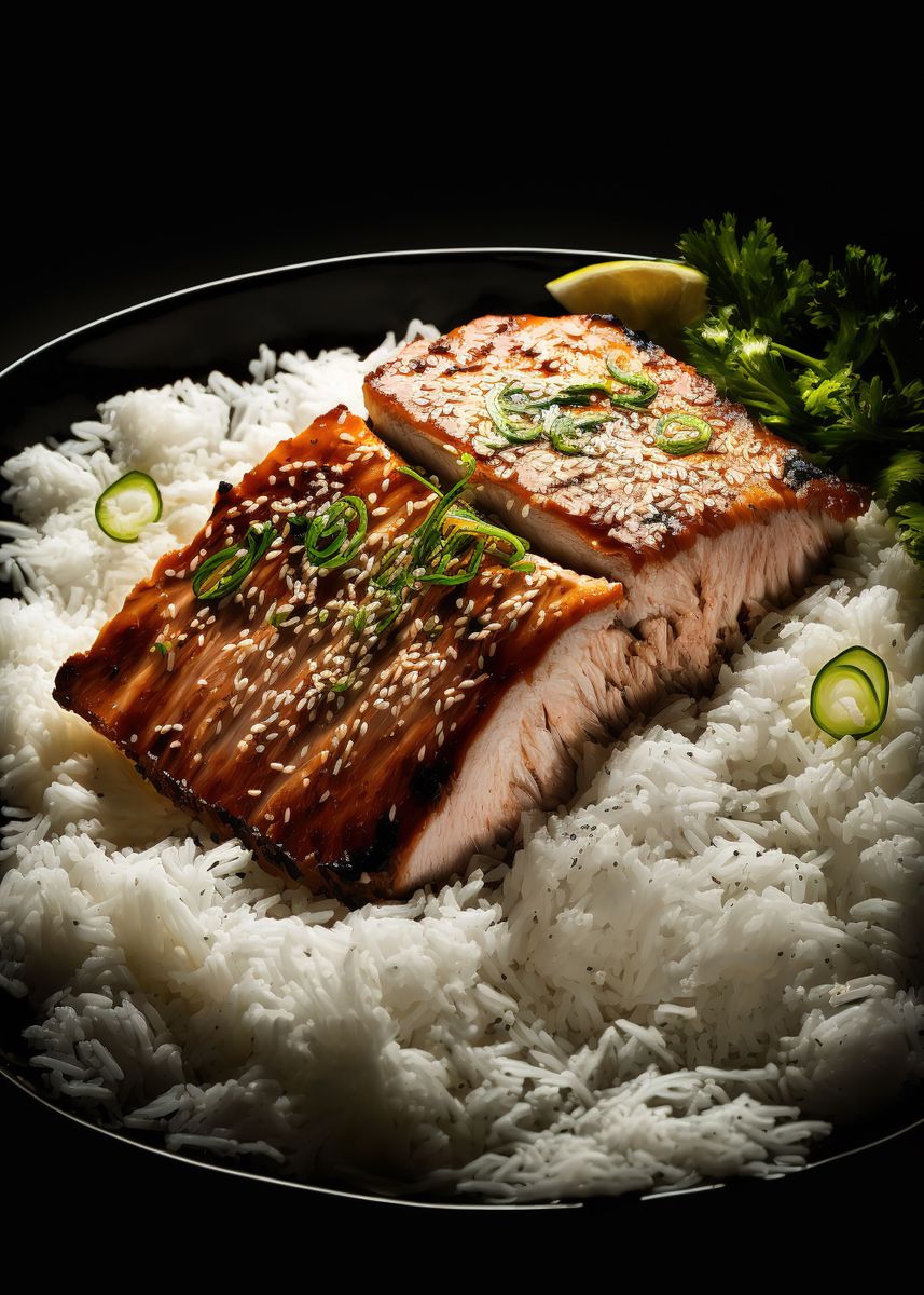 'gyudon rice' Poster, picture, metal print, paint by Elain | Displate