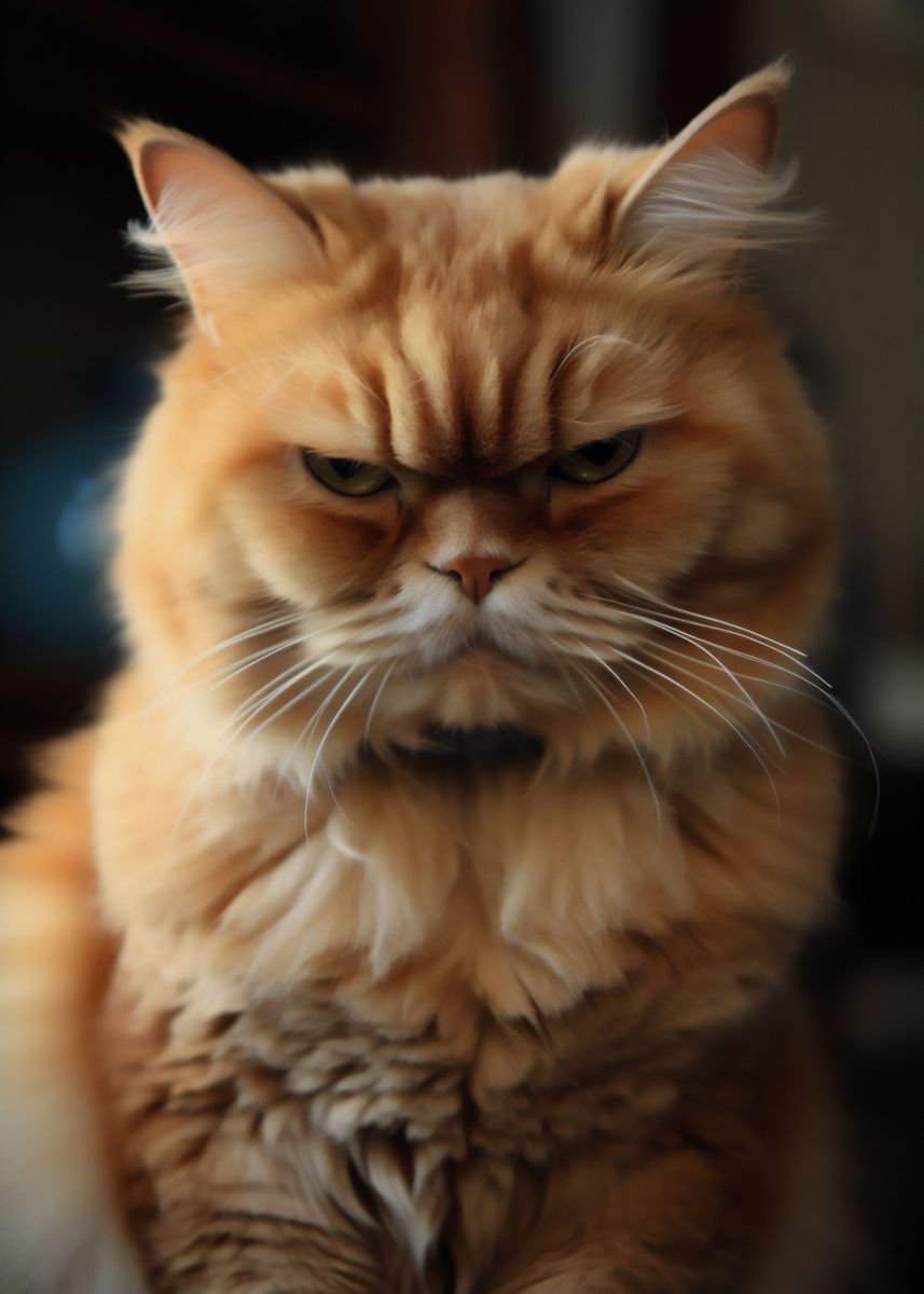 'Funny meme cat' Poster, picture, metal print, paint by Bofferding ...