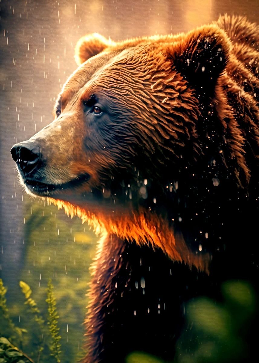 'Bear' Poster, picture, metal print, paint by khoa doan | Displate