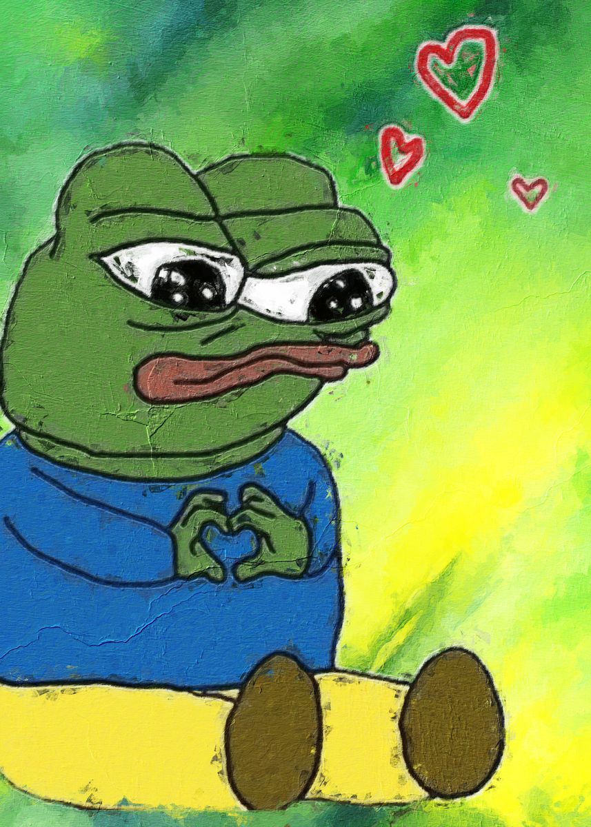 'Pepe the Frog' Poster, picture, metal print, paint by Meme Daily ...