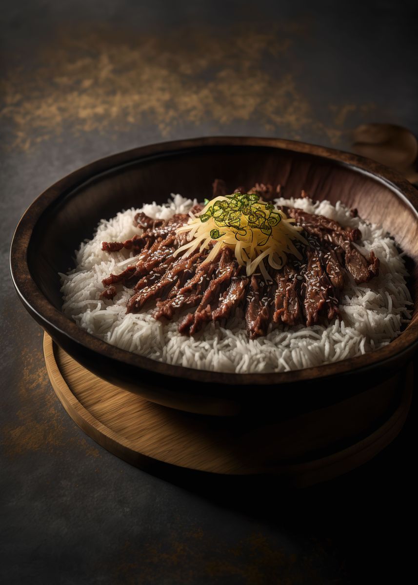 'gyudon rice' Poster, picture, metal print, paint by Elain | Displate