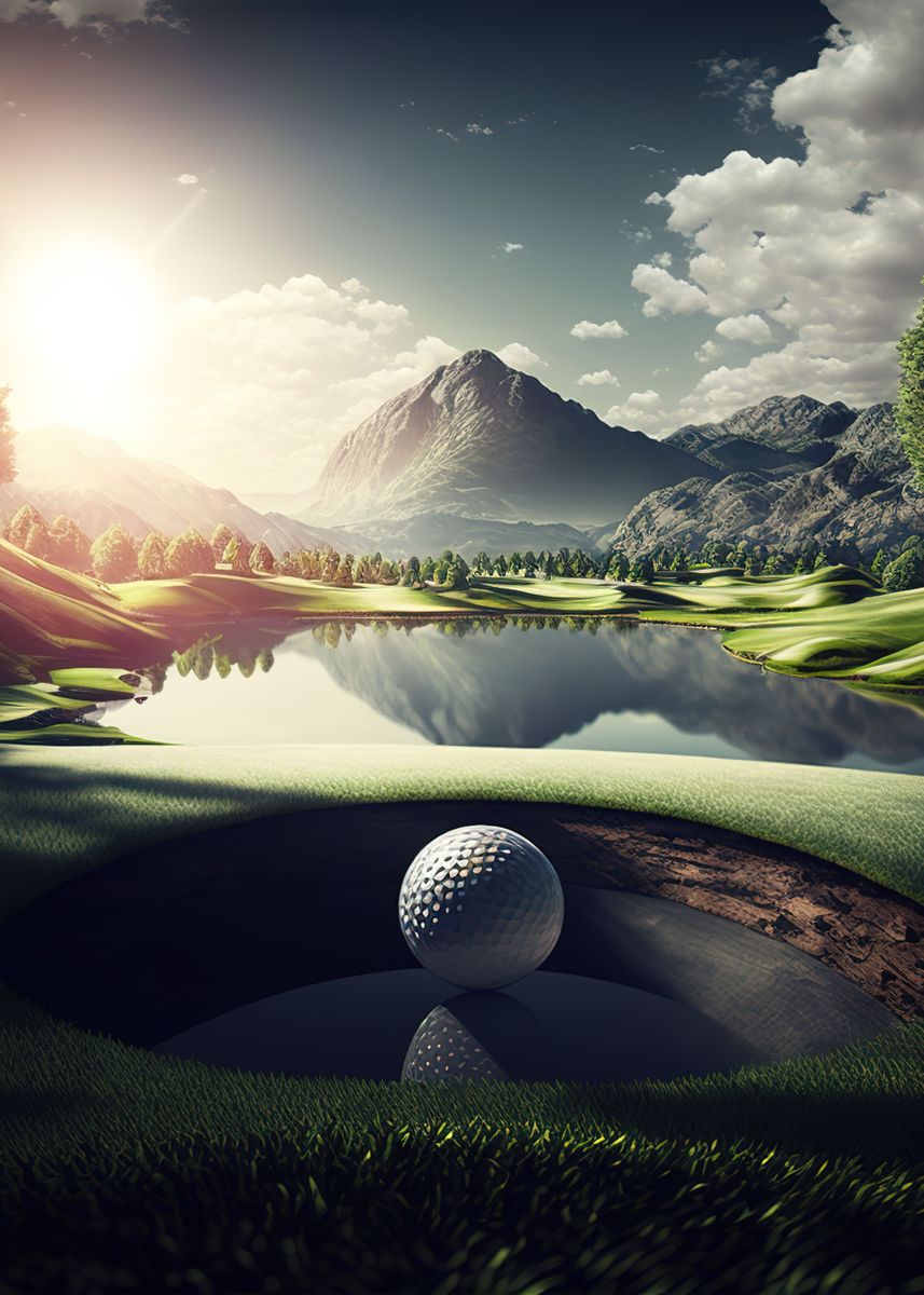 'golf course' Poster, picture, metal print, paint by Zachariah Stacey ...