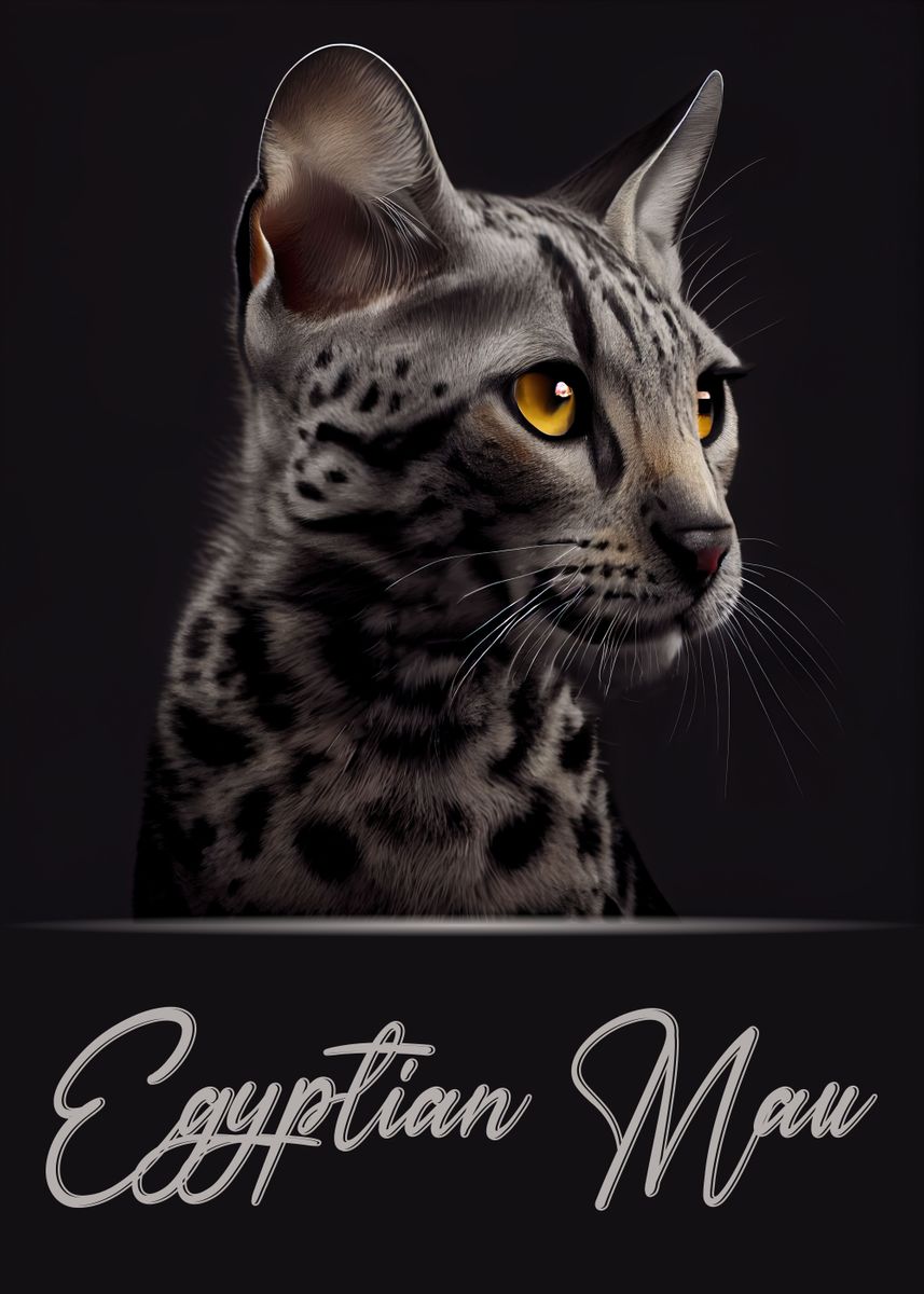 'Adorable Egyptian Mau' Poster by Artistic Paradigms | Displate