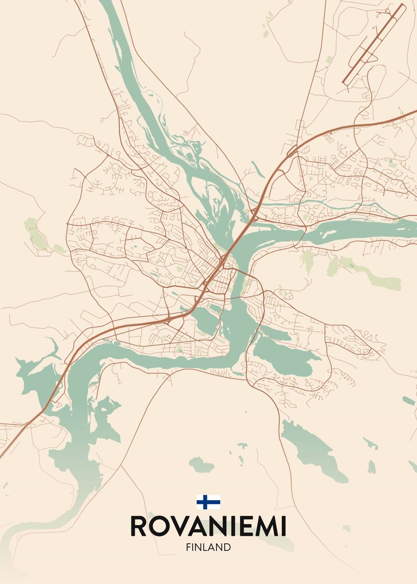 'Rovaniemi FI' Poster, picture, metal print, paint by IMR Designs ...