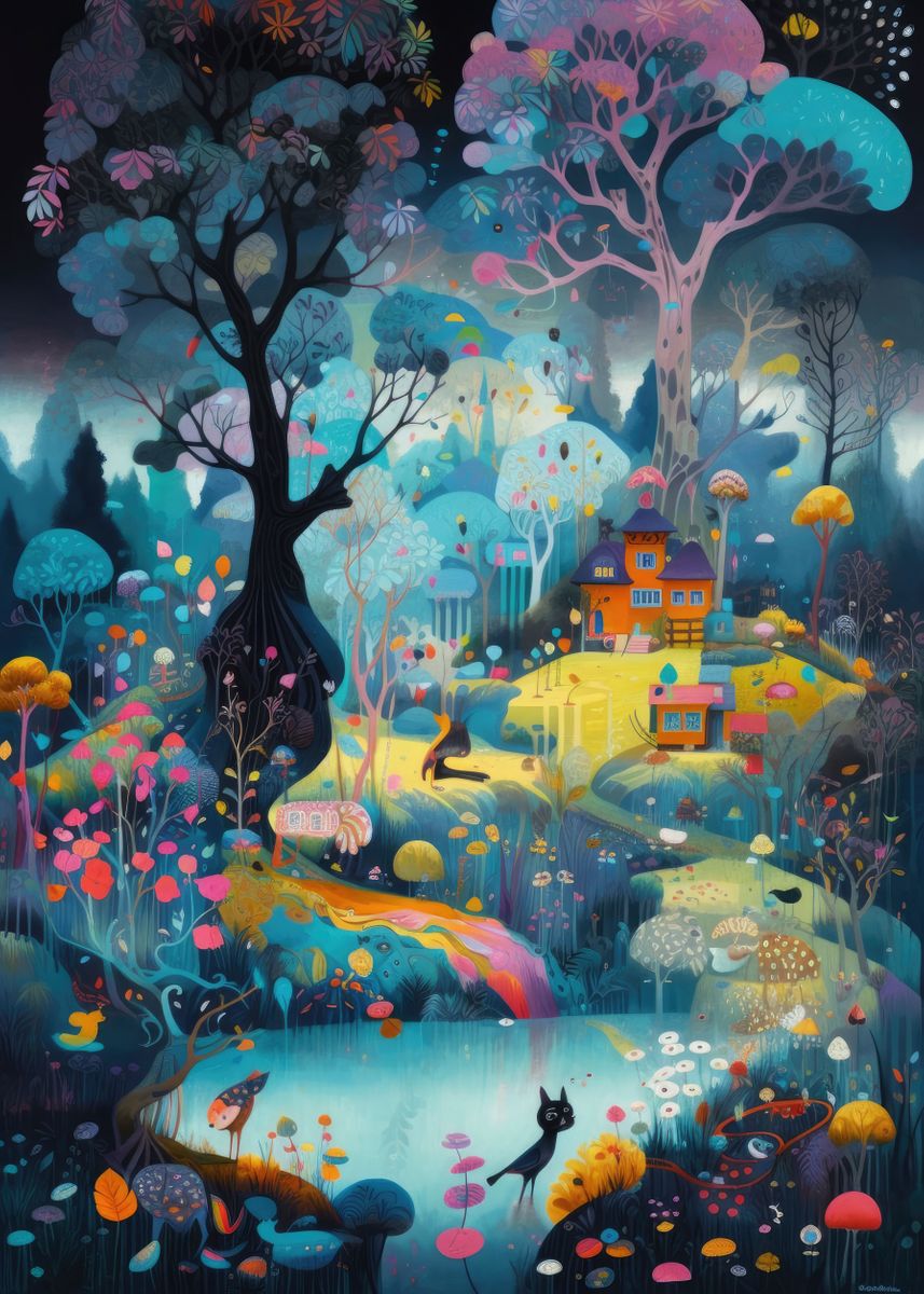 'Magical Drawing Art' Poster, picture, metal print, paint by Steven ...