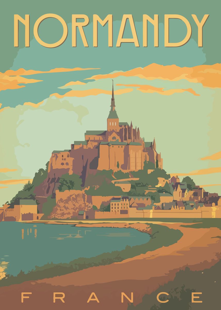 'Travel to normandy' Poster, picture, metal print, paint by Leonardo ...