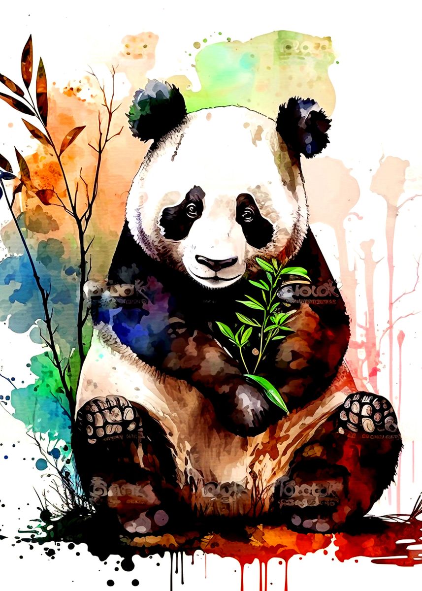 'Panda' Poster, picture, metal print, paint by set more | Displate
