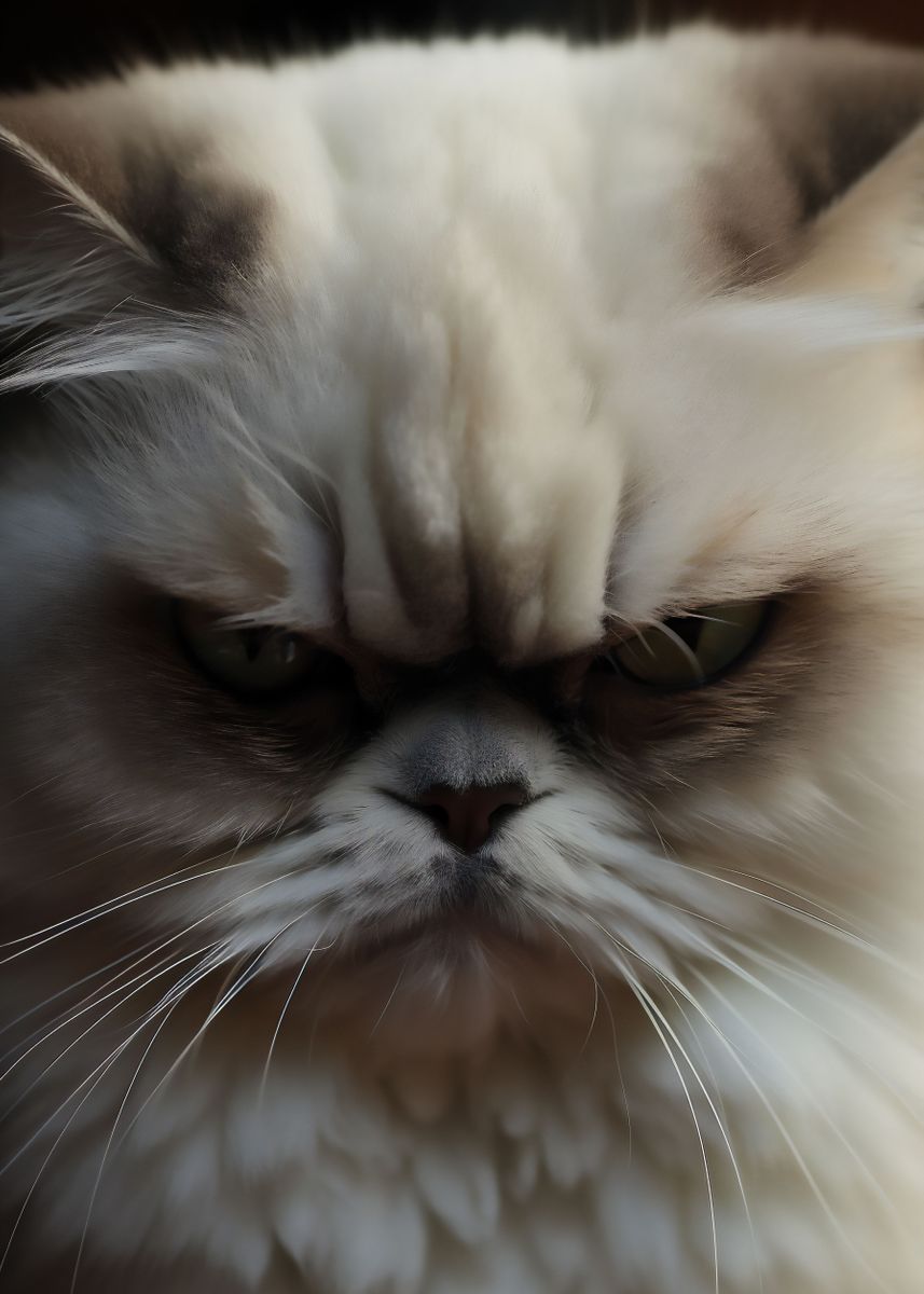 'Funny meme cat' Poster, picture, metal print, paint by Bofferding ...