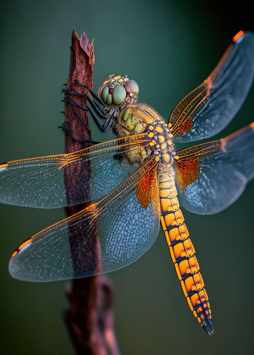 'dragonfly ' Poster, picture, metal print, paint by newton russell ...