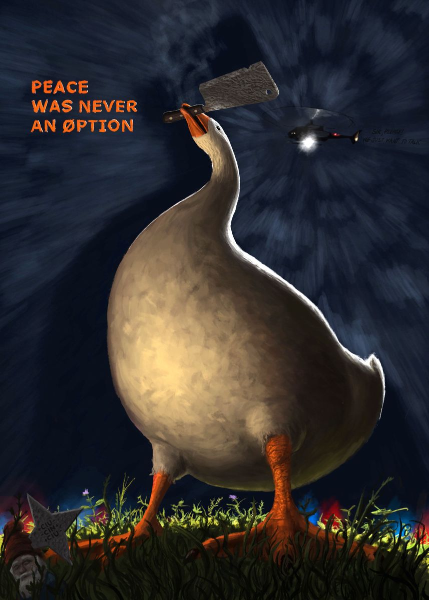 'War Mongering Goose' Poster, picture, metal print, paint by Ciucinciu ...