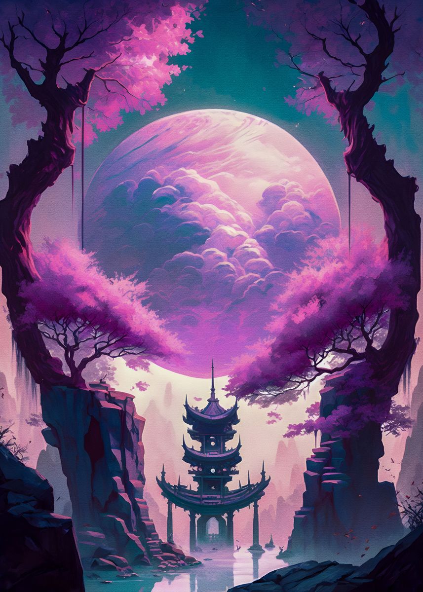 'Cherry Blossom' Poster, picture, metal print, paint by Muhammad Irsan ...