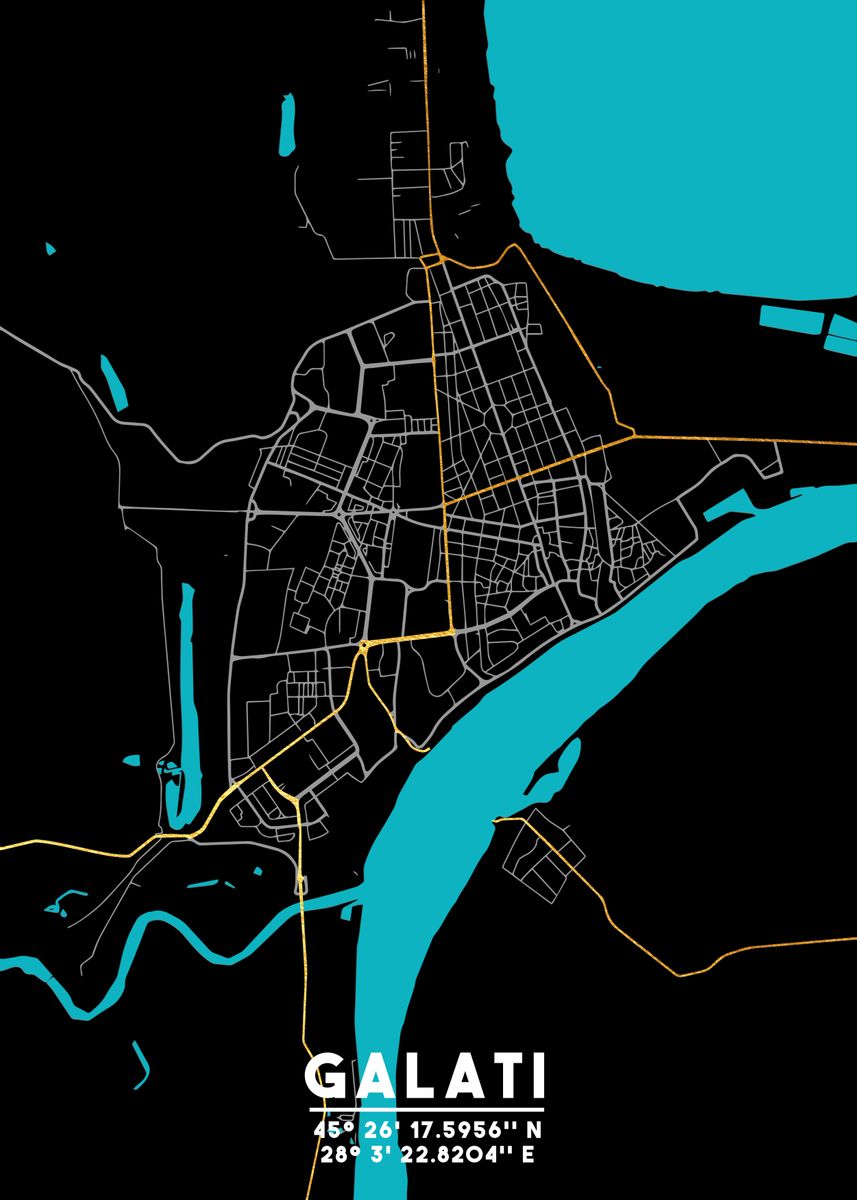 'Galati Romnia' Poster, picture, metal print, paint by Clayborne Frank ...