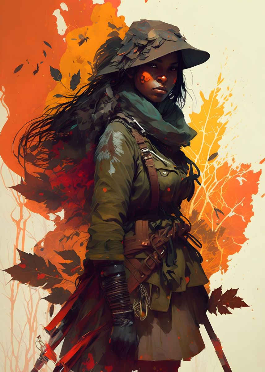 'Camouflage Hunter Girl' Poster, picture, metal print, paint by Gyo ...