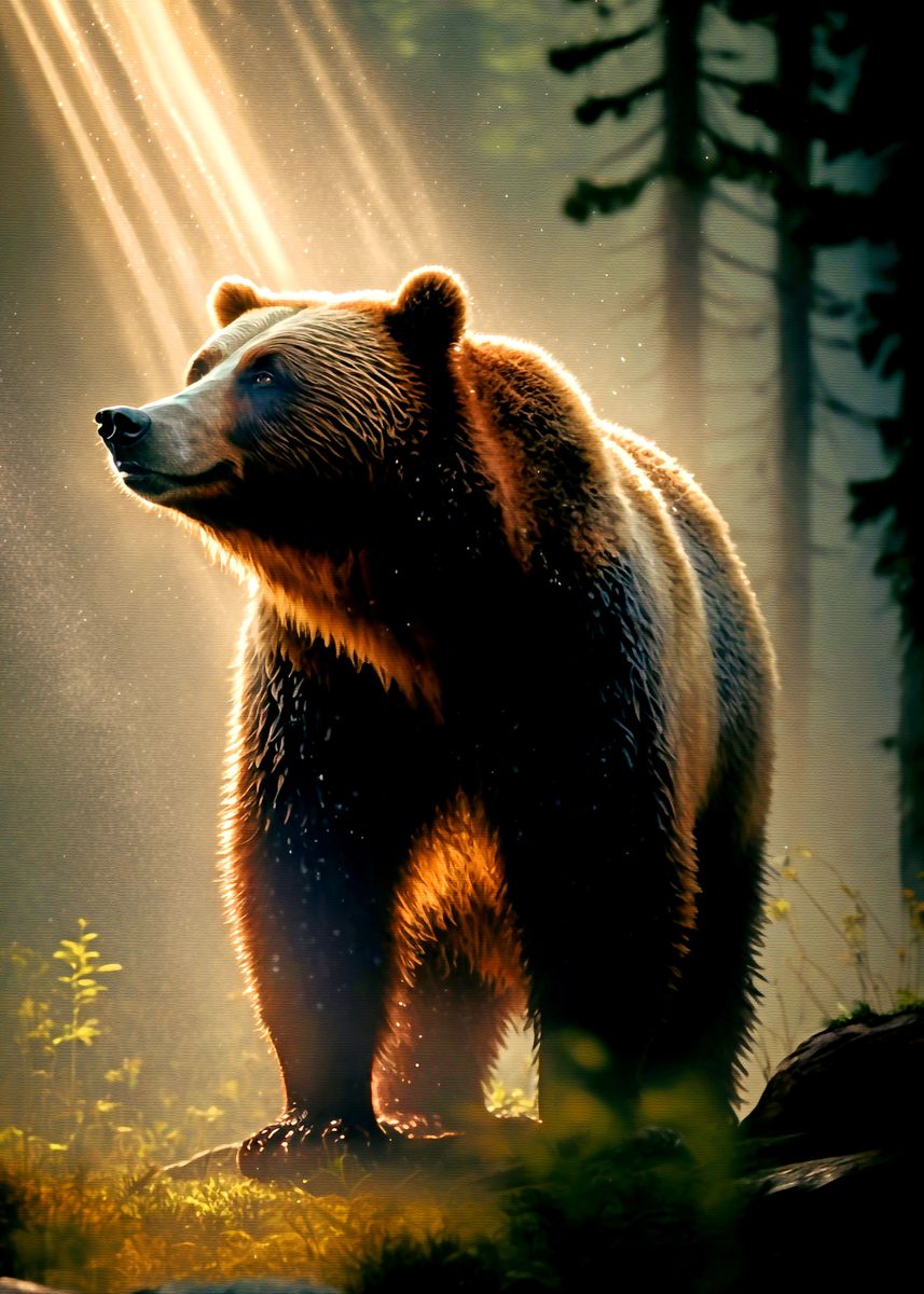 'Bear' Poster, picture, metal print, paint by khoa doan | Displate